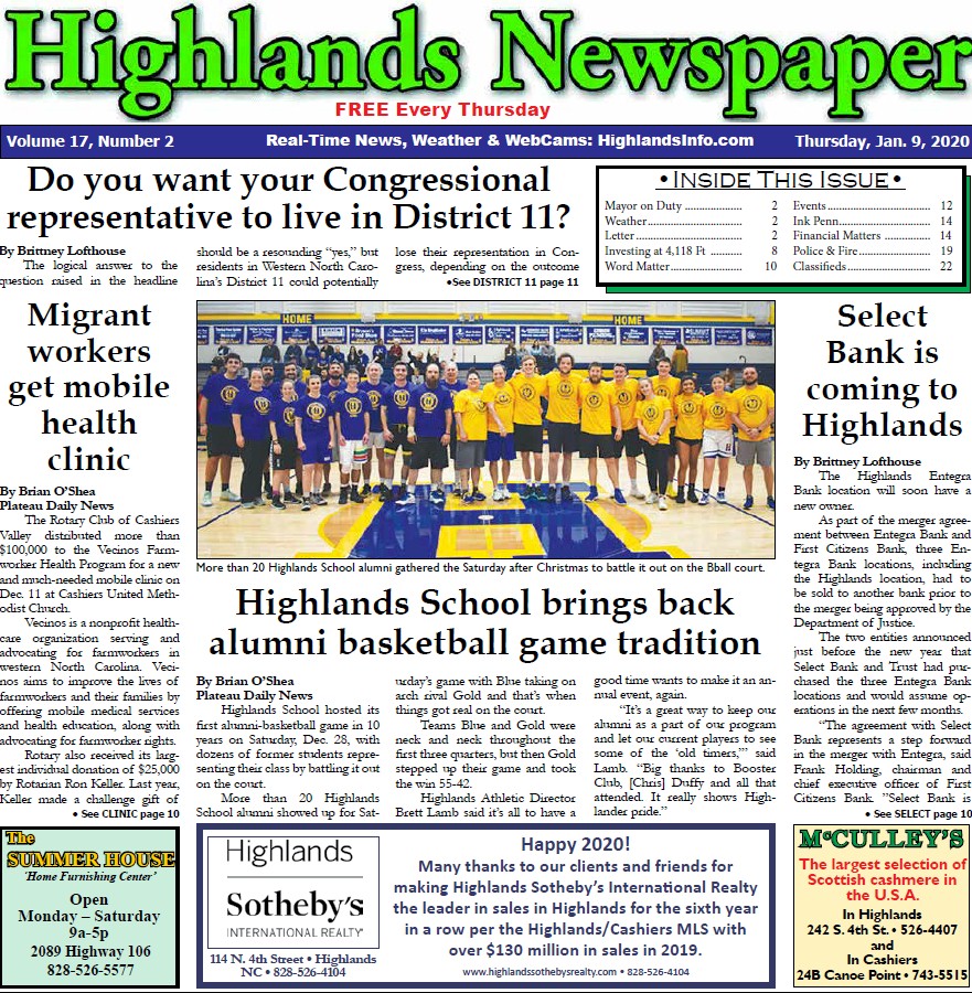 Highlands Newspaper Highlands NC